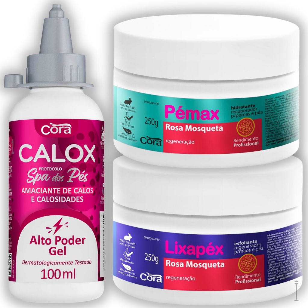 Amaciante Calos e Calosidades Calox Gel Lixapex Rosa Mosqueta Pemax ...
