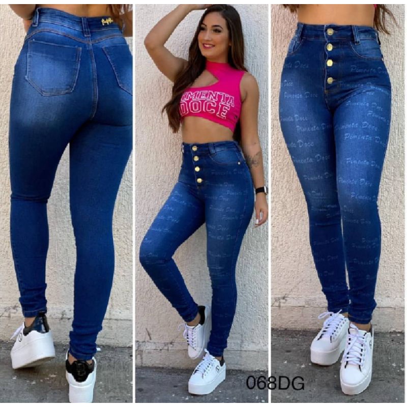 Calça jeans Pimenta Doce coleção nova | Shopee Brasil