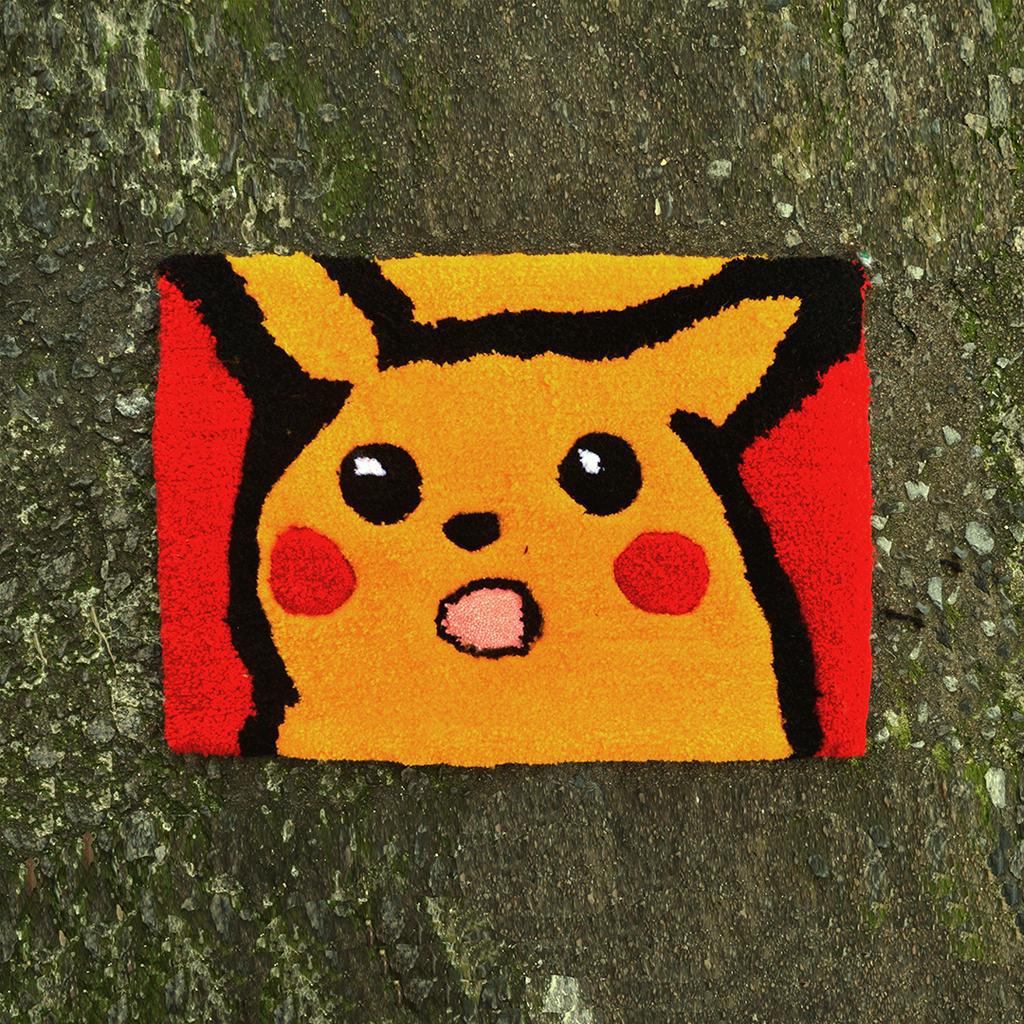 Tapete Tufting Pikachu Pokemon Tufado Fofinho Handmade Artesanal Pronta ...
