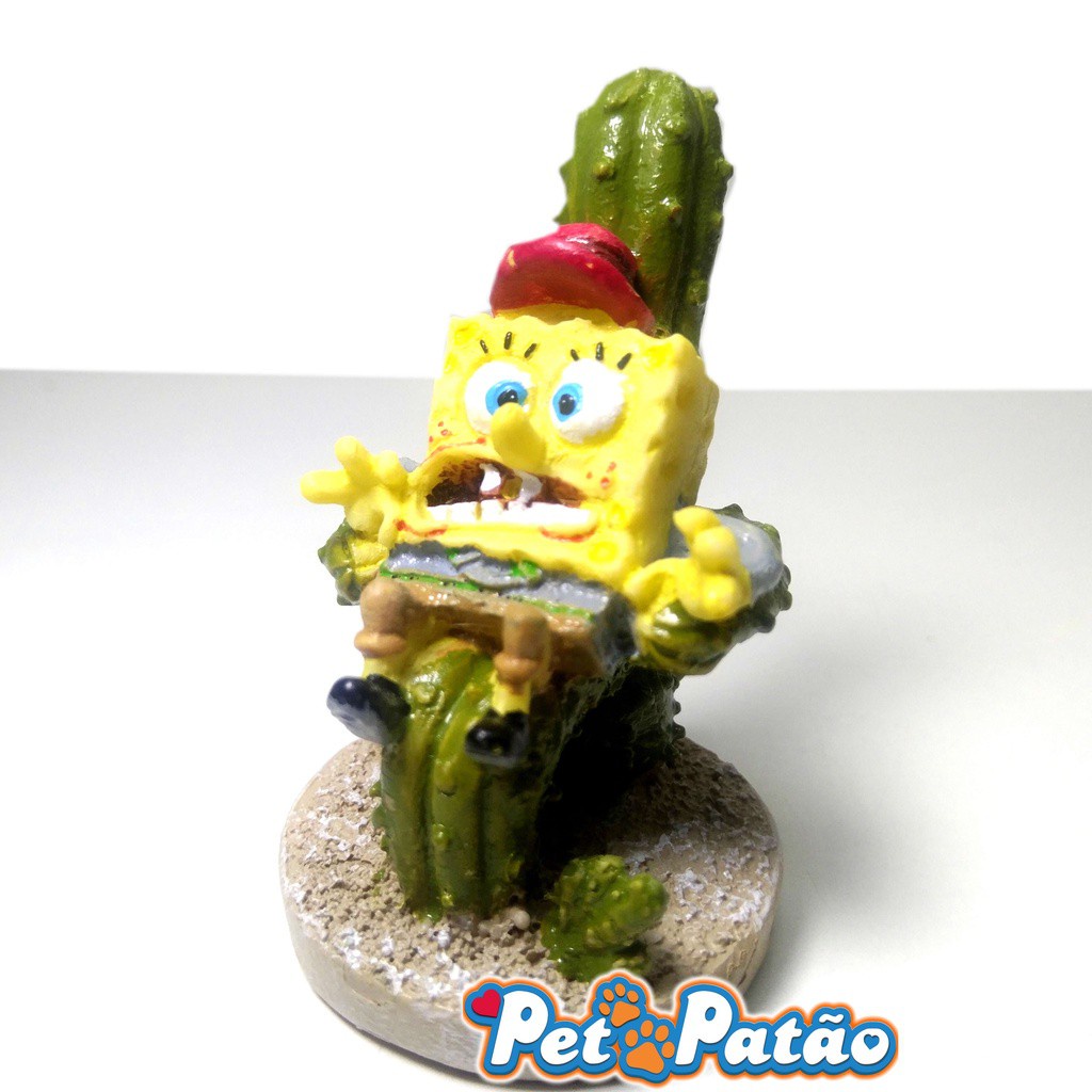 TURMA DO BOB ESPONJA BOB CACTUS 5,5CM ( SBR51 ) 10CM - ENFEITE ...