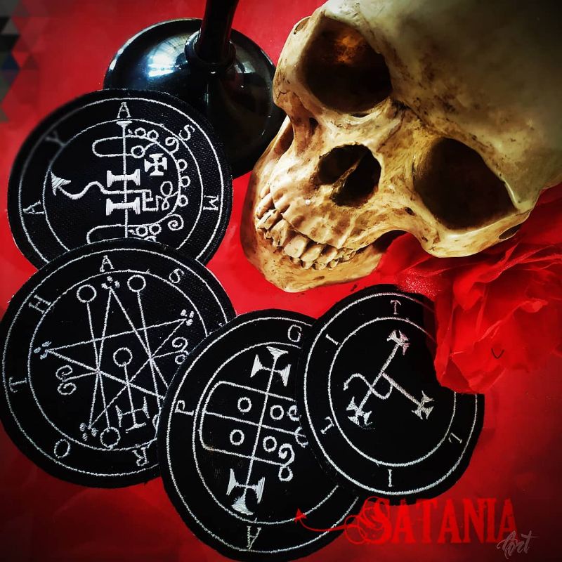 Patch Bordado Sigilo : Lilith, Astaroth, Asmodeus, Gaap | Shopee Brasil