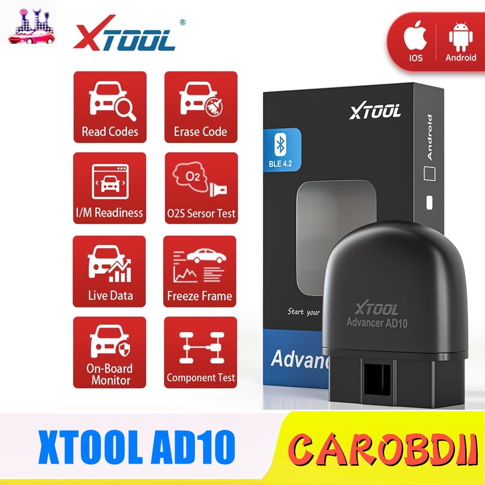 XTOOL AD10 Scanner Bluetooth 4.2 OBD2 Ferramentas De Diagnóstico Automotivo Para IOS/Android ...