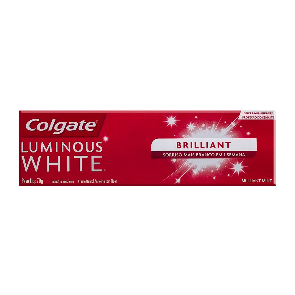 Creme Dental Colgate Luminous White Brilliant 70G | Shopee Brasil