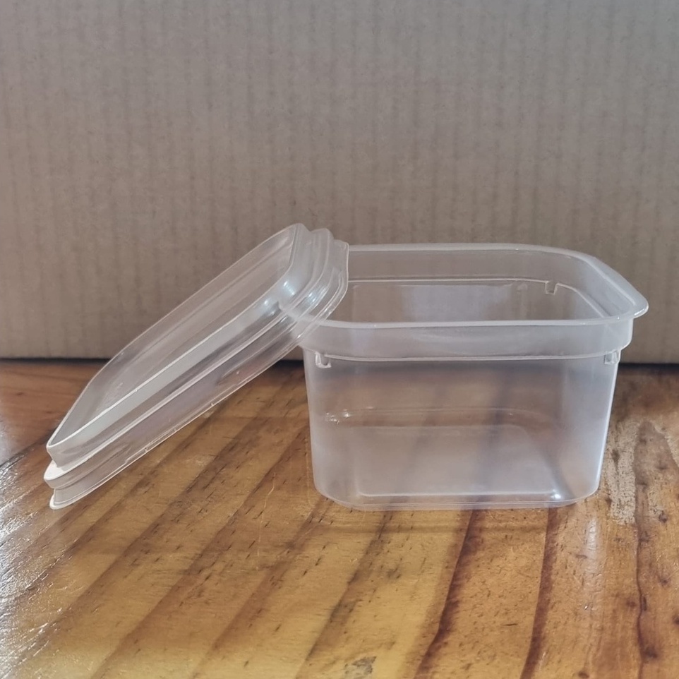 30 un Pote PP Quadrado 250 ml c/ Tampa G377 Bolo no Pote Galvanotek ...