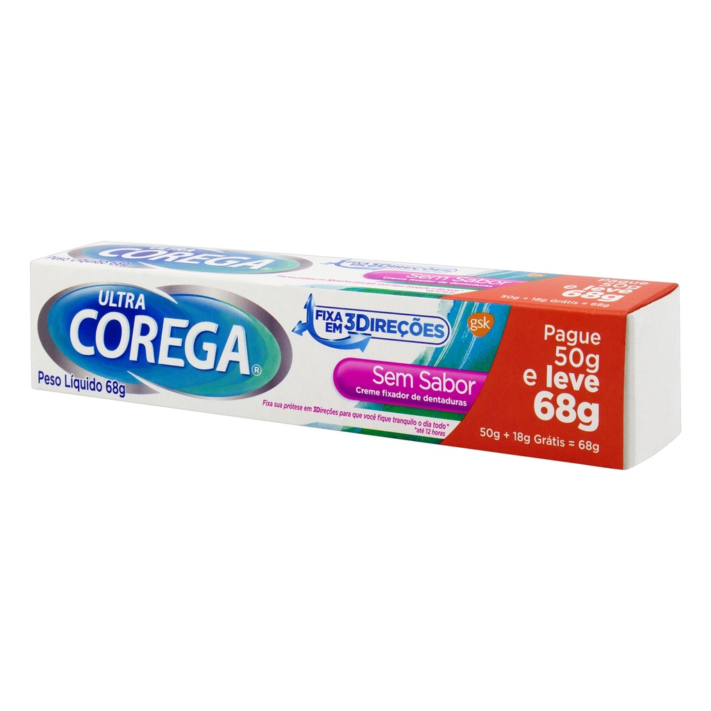 Corega Creme Fixador de Dentarura S/ Sabor 19g/40g/68g | Shopee Brasil