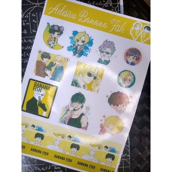 cartela de adesivo banana fish | Shopee Brasil