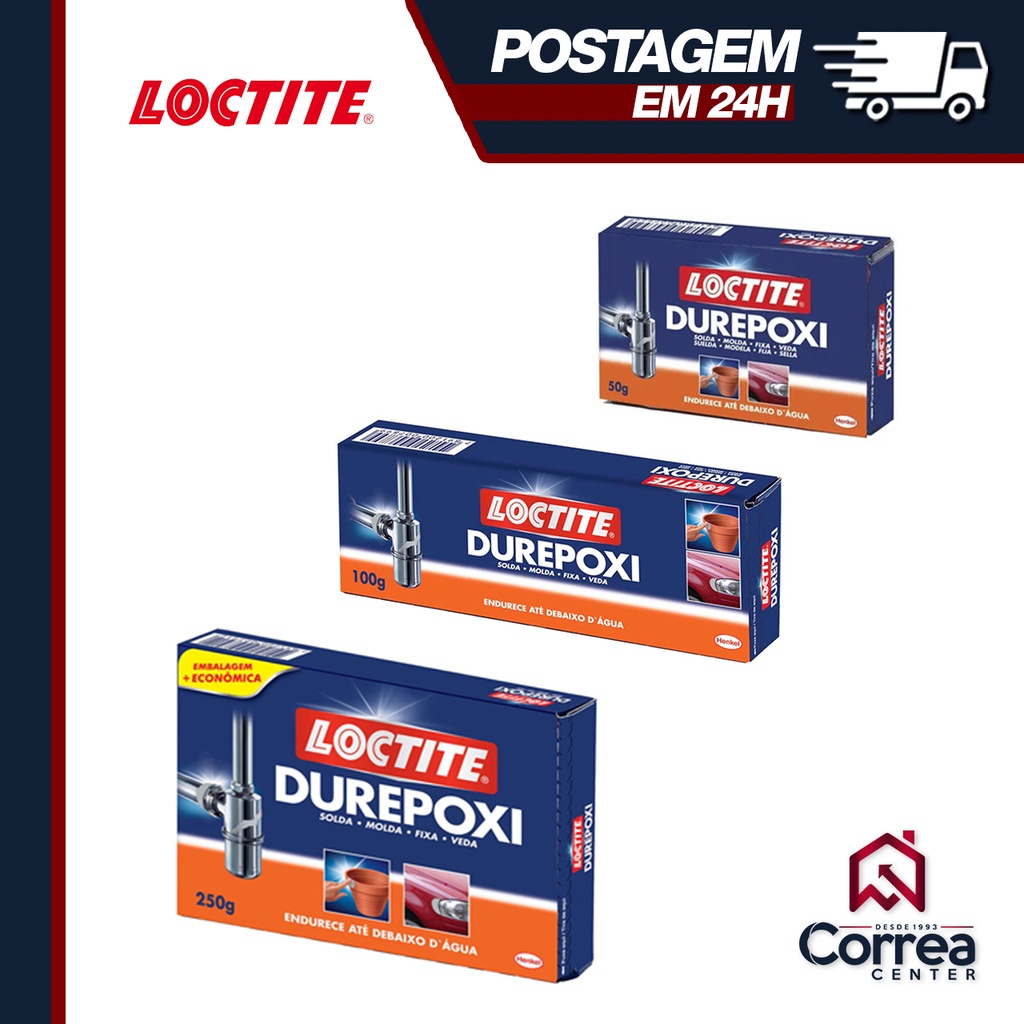 Durepoxi Massa epóxi 50g | 100g | 250g | Loctite | Shopee Brasil