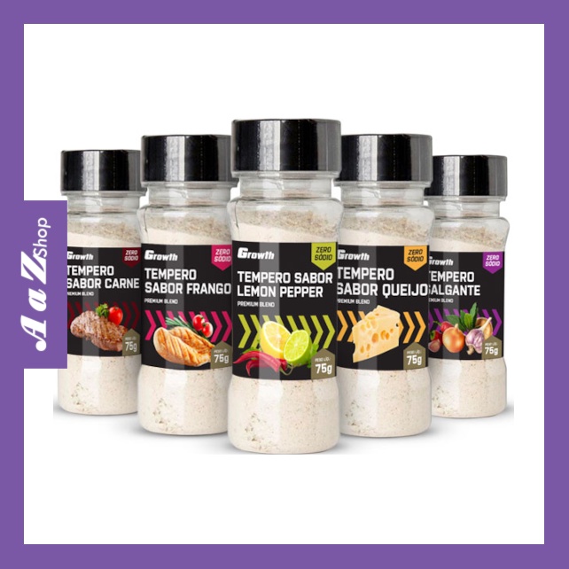 Tempero Zero Sódio Diversos Sabores Growth 75g - Escorrega o Preço