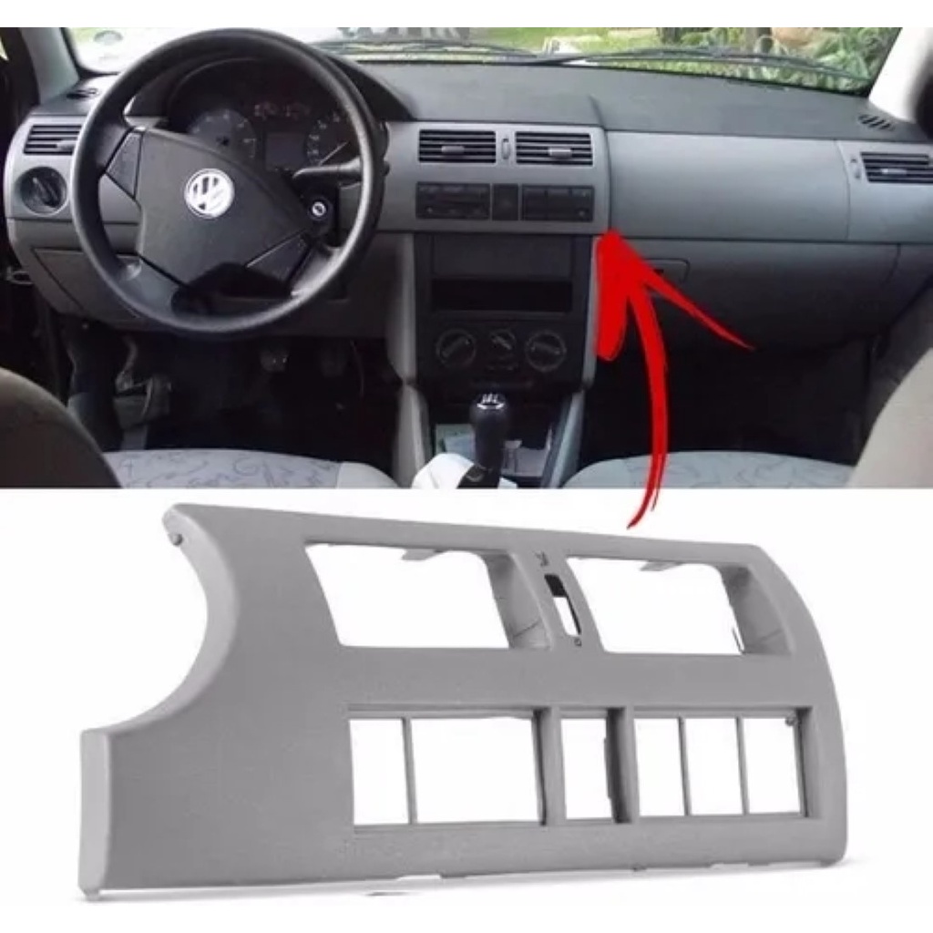 Moldura Painel Central Gol Parati Saveiro G3 00/05 (Cinza Flanel ...