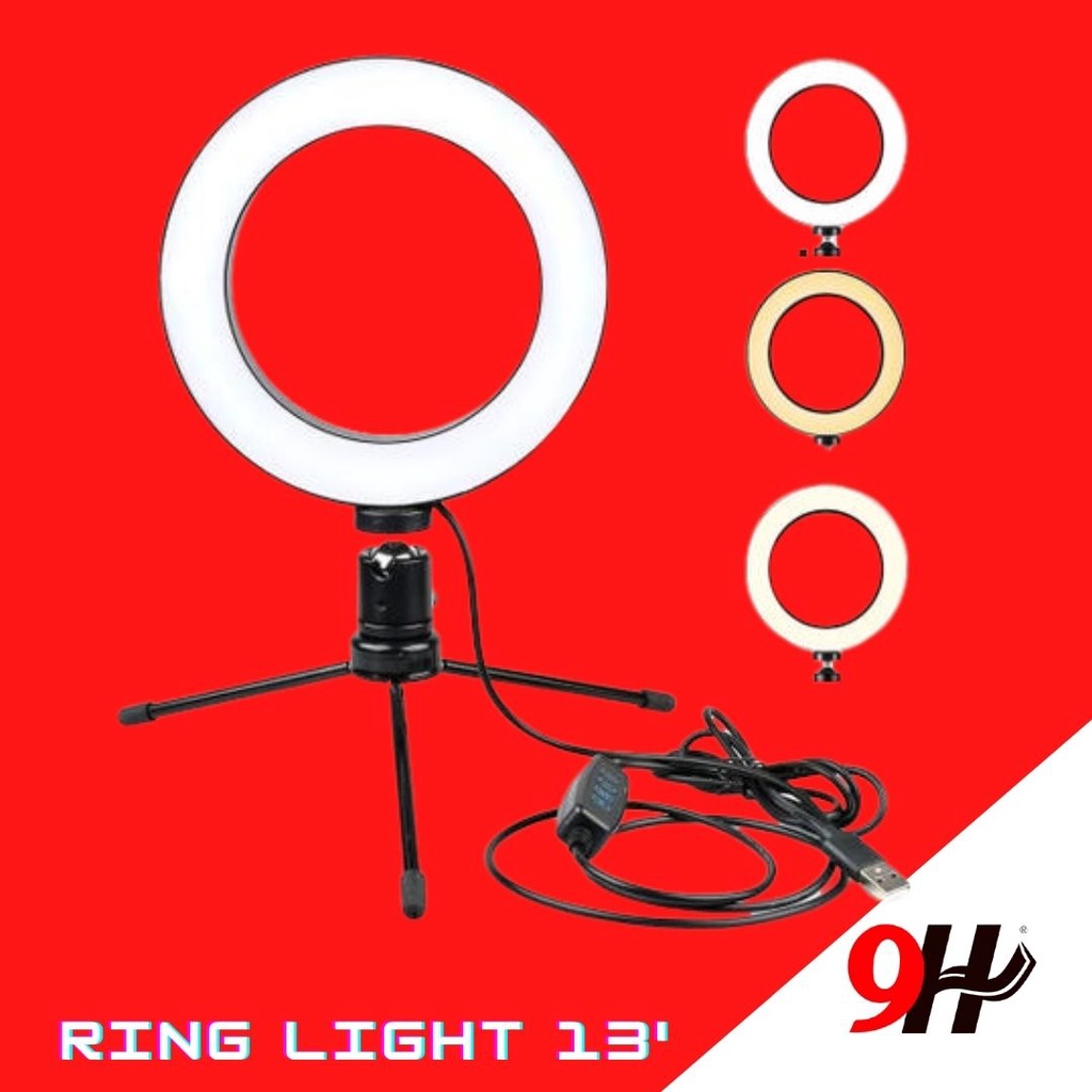 Ring light 6 POLEGADAS 13 CM COM TRIPÉ 14 E SUPORTE DE CELULAR | Shopee Brasil