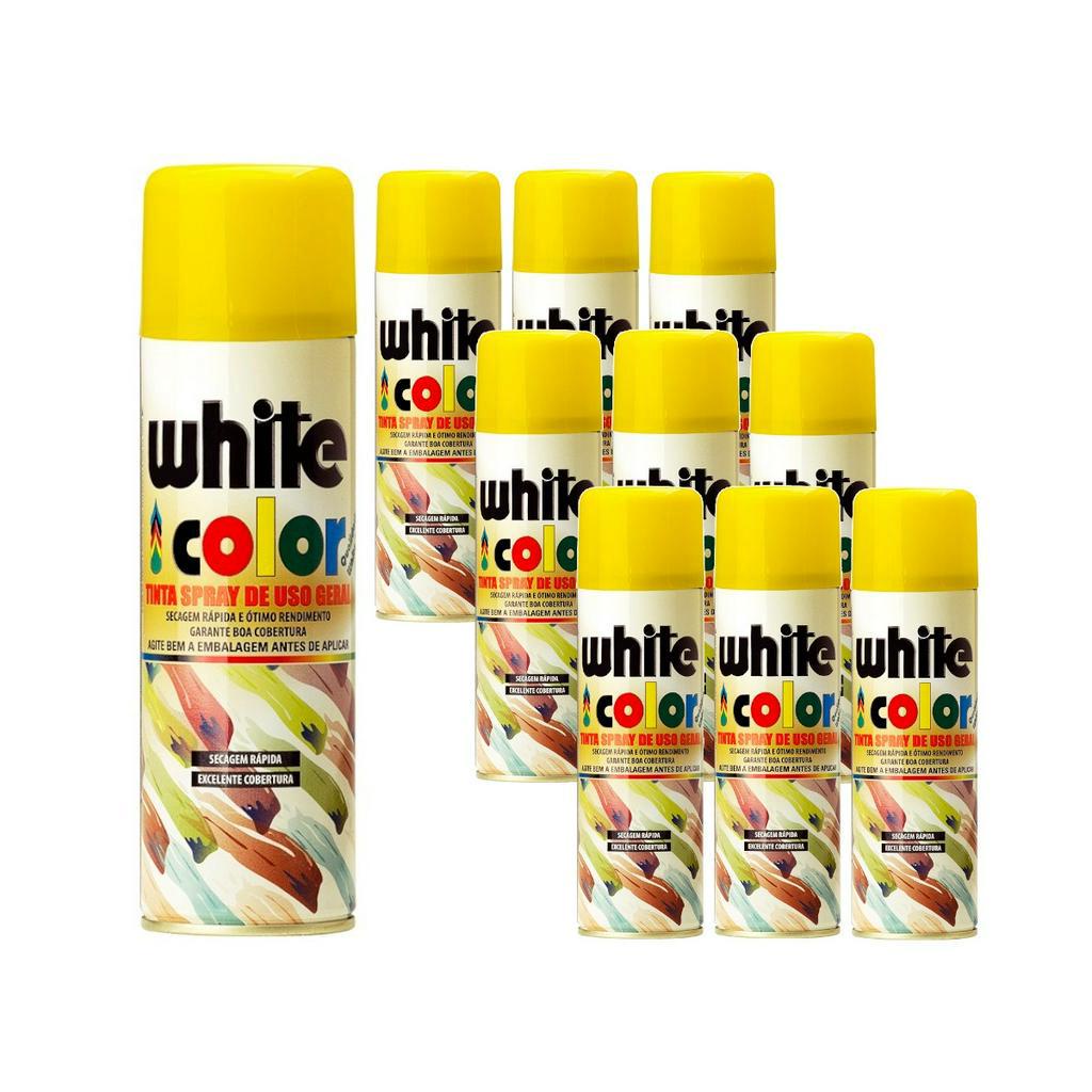 KIT 10 TINTA SPRAY AMARELO USO GERAL WHITE LUB 340ML ORBI QUIMICA ... KIT 10 TINTA SPRAY AMARELO USO GERAL WHITE LUB 340ML ORBI QUIMICA ...