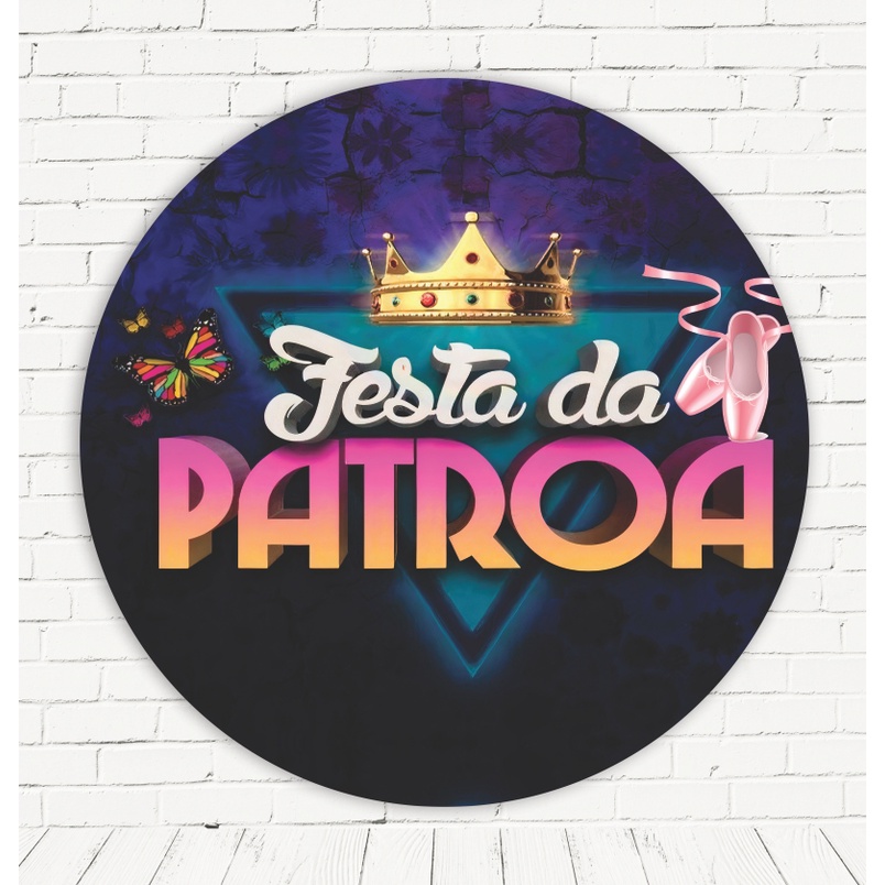 Painel Redondo Sublimado 3d C/elástico Festa da Patroa 1,50m | Shopee ...