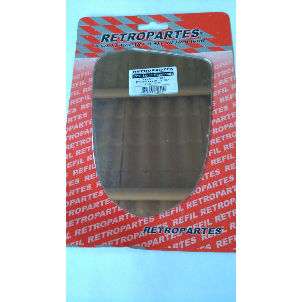 Lente refil Espelho vidro Retrovisor Direito Carona Onix prisma Sem Base | Shopee Brasil