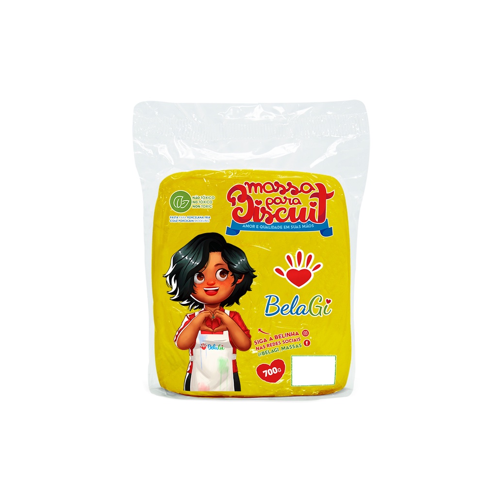 Massa para Biscuit BelaGi Amarelo Ouro 700g | Shopee Brasil