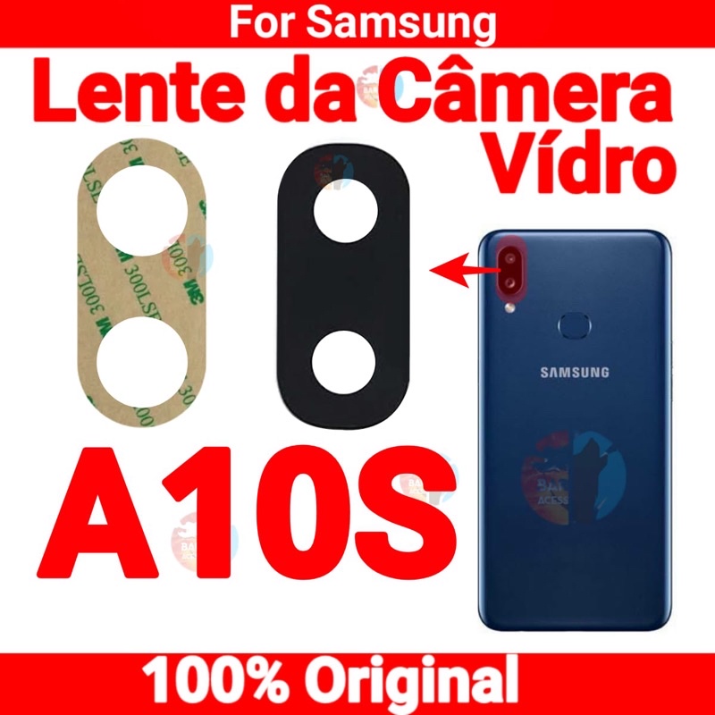 Lente Vidro Camera Traseira + Adesivo A10s A107 Original | Shopee Brasil