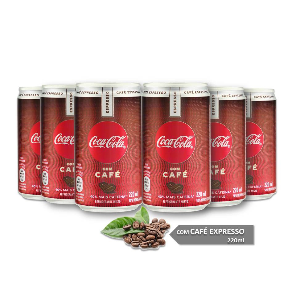 Refrigerante Coca Cola Café Espresso 220ml - Pack c/ 6 unid | Shopee Brasil