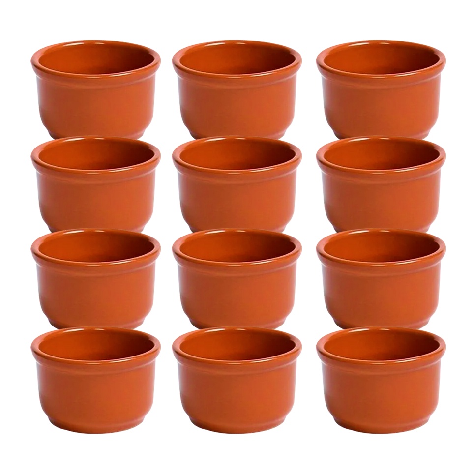 Kit 12 Cumbucas Barro Refratário 500ml para Feijoada e Restaurante ...