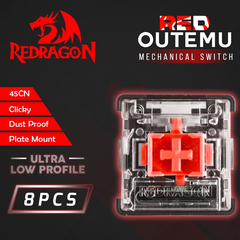 Redragon Outemu Red Switch Ultra Baixo Perfil-ROMS-DPULP-RD | Shopee Brasil