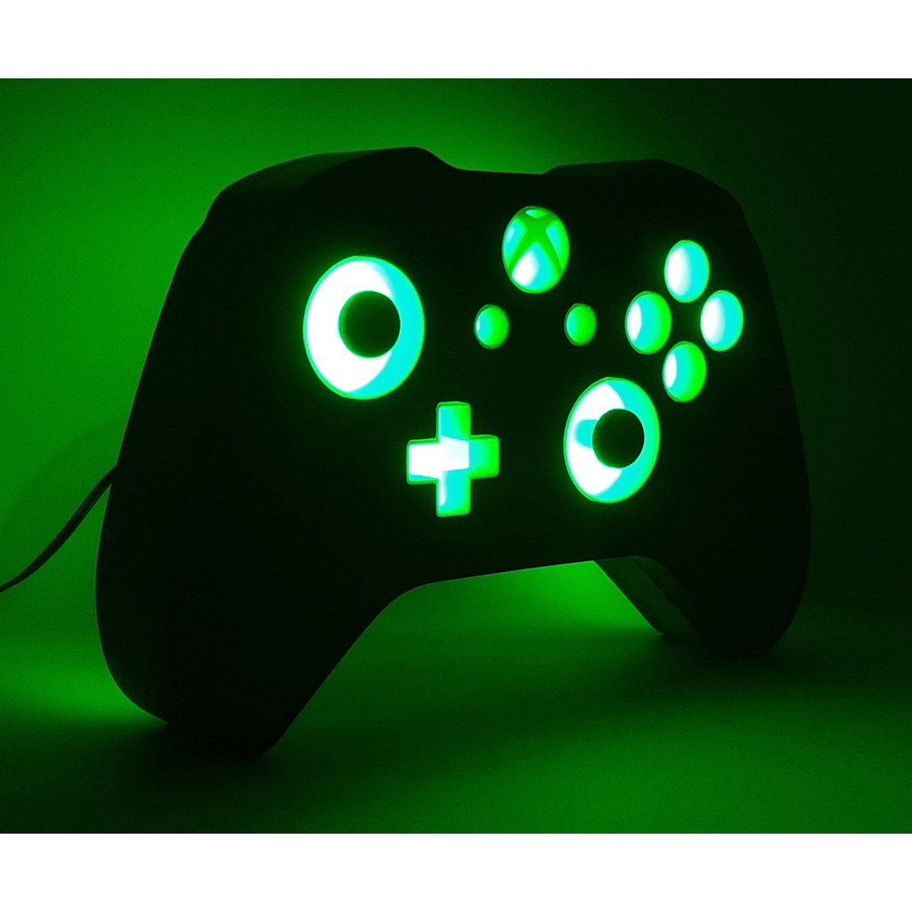 Display luminoso Xbox One 360 Controle Joystick Manete Verde Com Led ...