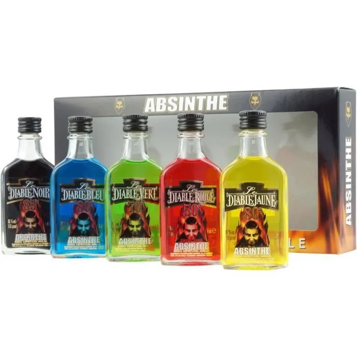 Absinto Le Diable Miniatura De Bebida 40ml Kit 5 Unidades | Shopee Brasil