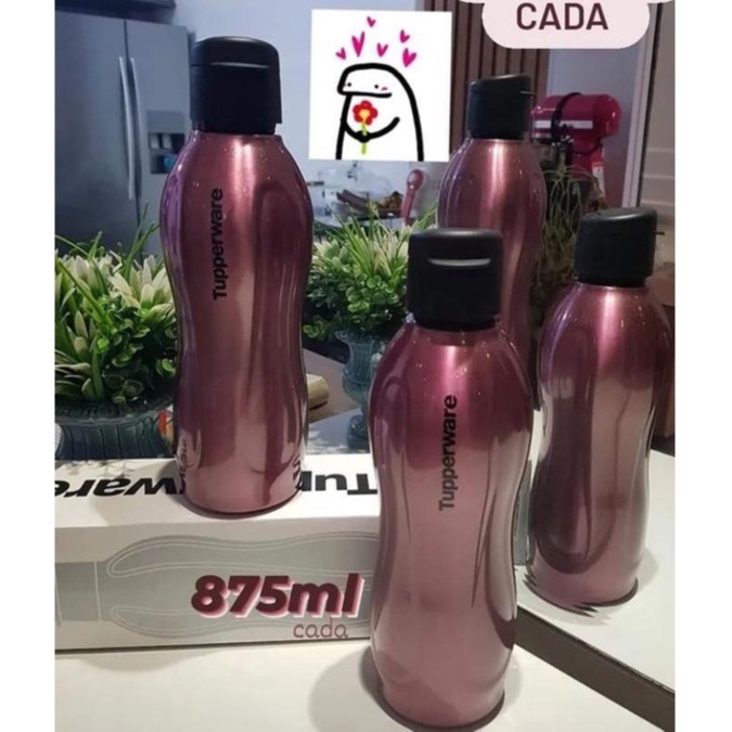 Tupperware Eco Inox Rosé 880ml | Shopee Brasil