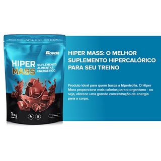 Hiper Mass 1kg Sabor Chocolate - Growth Supplements | Shopee Brasil