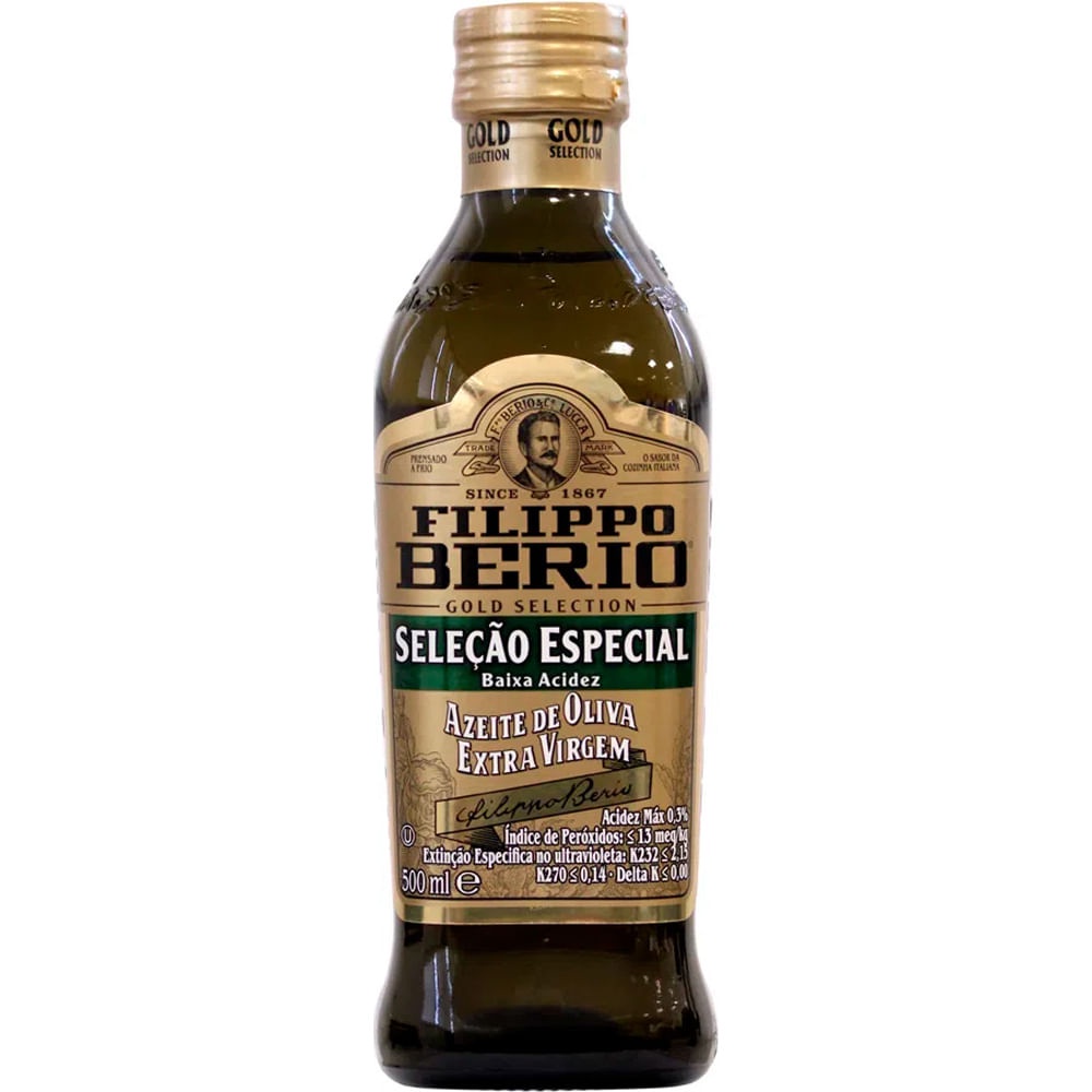 Azeite Italiano Extra Virgem Selecao Especial 0,3 Filippo Berio 500ml ...
