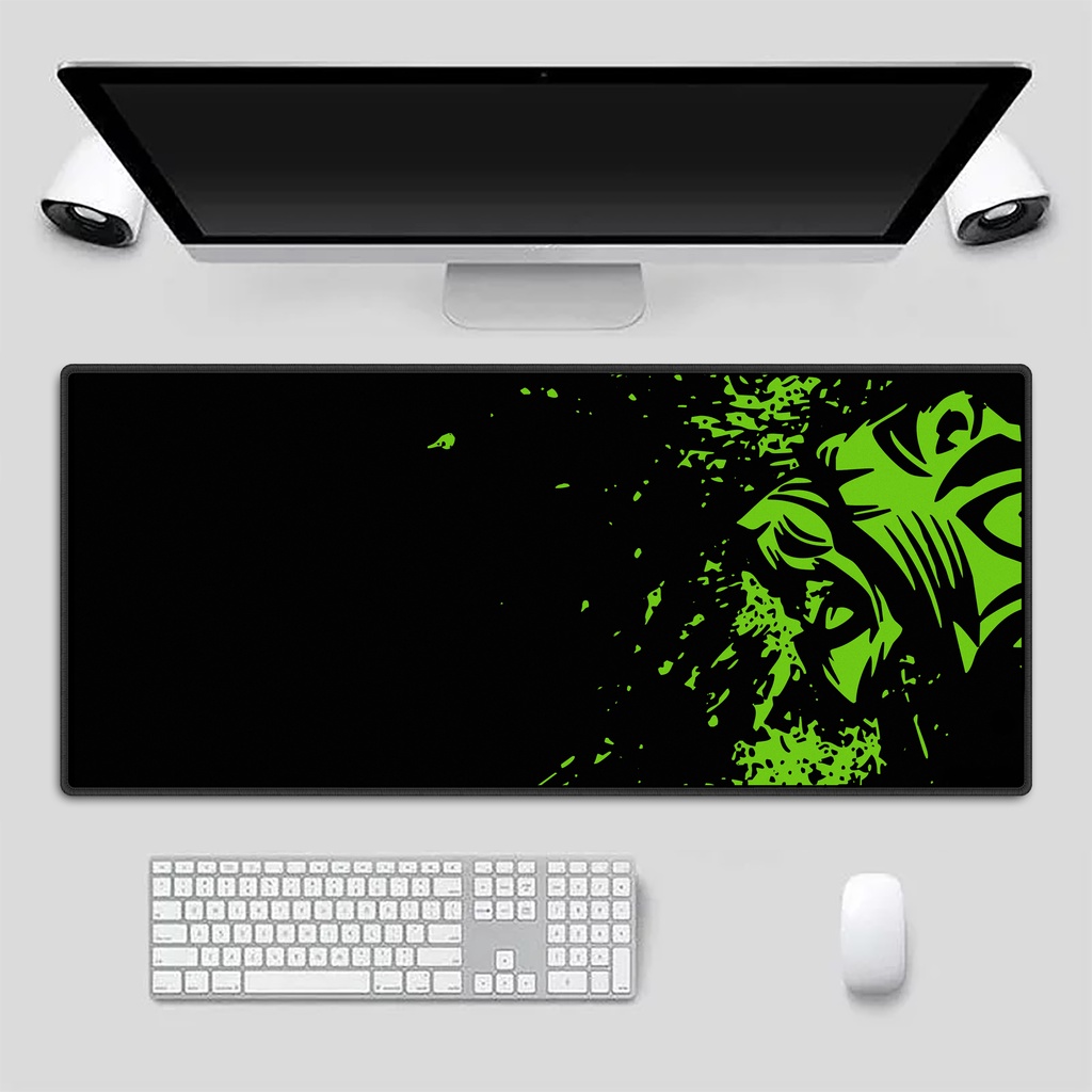 Mouse Pad Grande 90x40 Couro Gamer Desk Pad Tigre Verde | Shopee Brasil