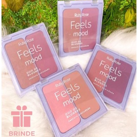 Duo Blush Feels Mood Ruby Rose Incrivel!!! | Shopee Brasil