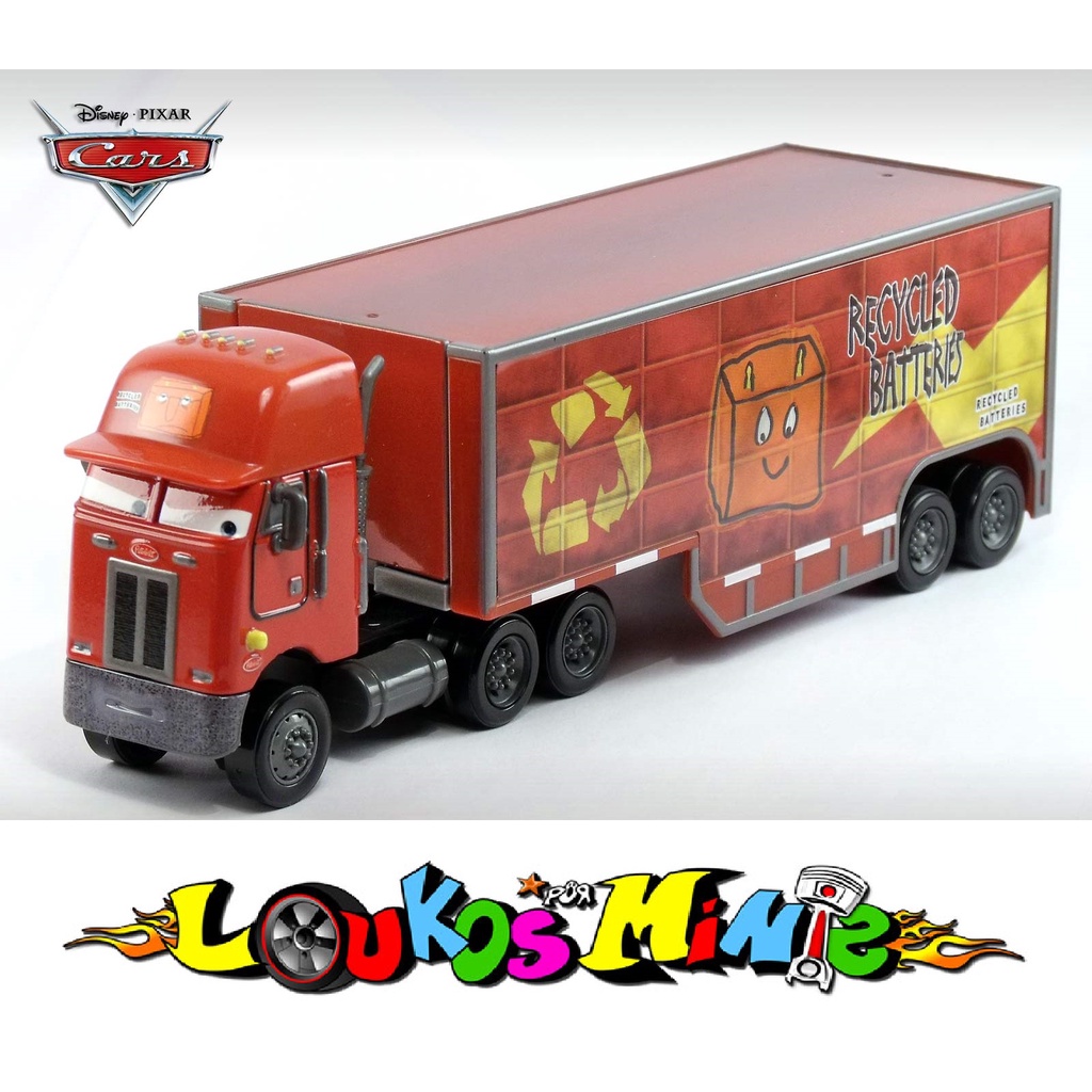 Disney Cars Jerry Recycled Batteries Hauler Loose Original | Shopee Brasil
