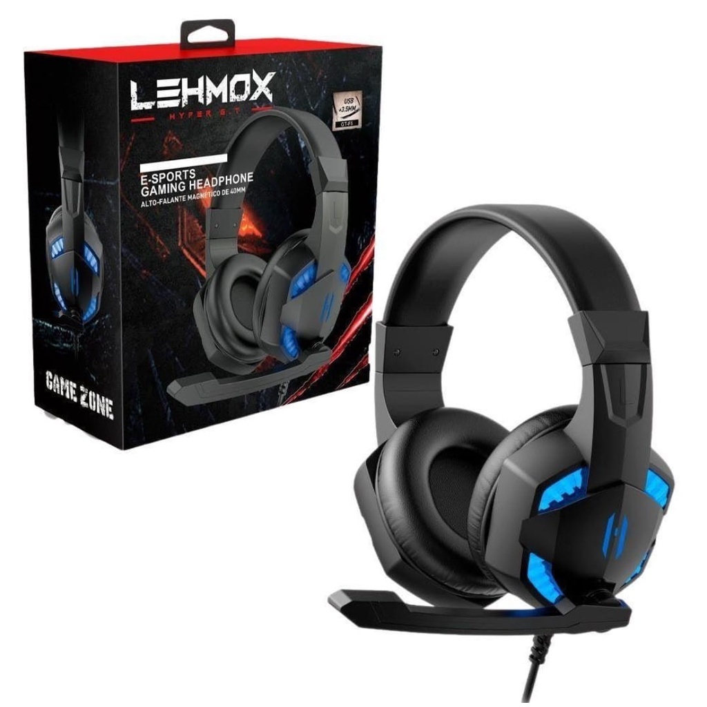 Fone de ouvido Gamer Com Microfone Lehmox | Shopee Brasil