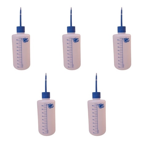 Kit 05 Pissetas Plástica Almotolia Graduada 1000ml Bico Reto Com ...