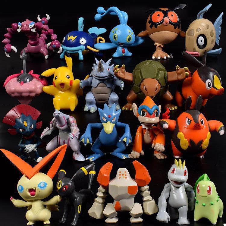 (1 random style) Mini Pokemon figure Pokemon game doll model decoration ...