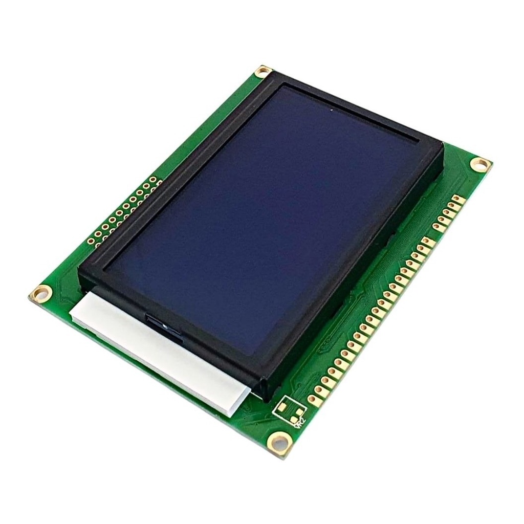 Display Lcd 128x64 Pixel Gráfico Backlight Azul Para Arduino, PIC, Atmel 12864B V2.2 | Shopee Brasil
