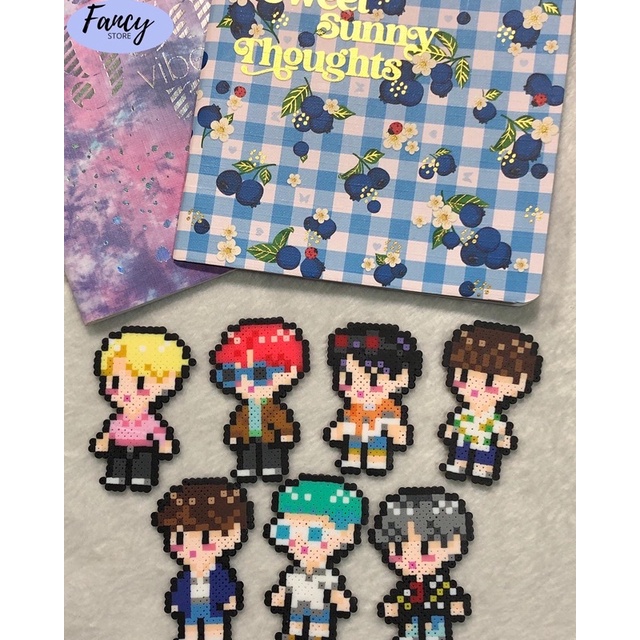 Chaveiro BTS - Fire (Hama beads/ Perler Beads/ Pixel Art) | Shopee Brasil