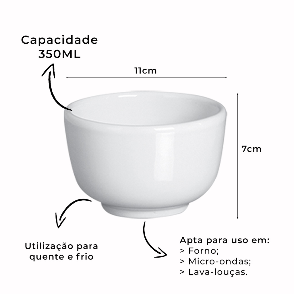 Bowl Tigela Cumbuca Molhos Petiscos Sobremesa Cerâmica 350ml | Shopee Brasil