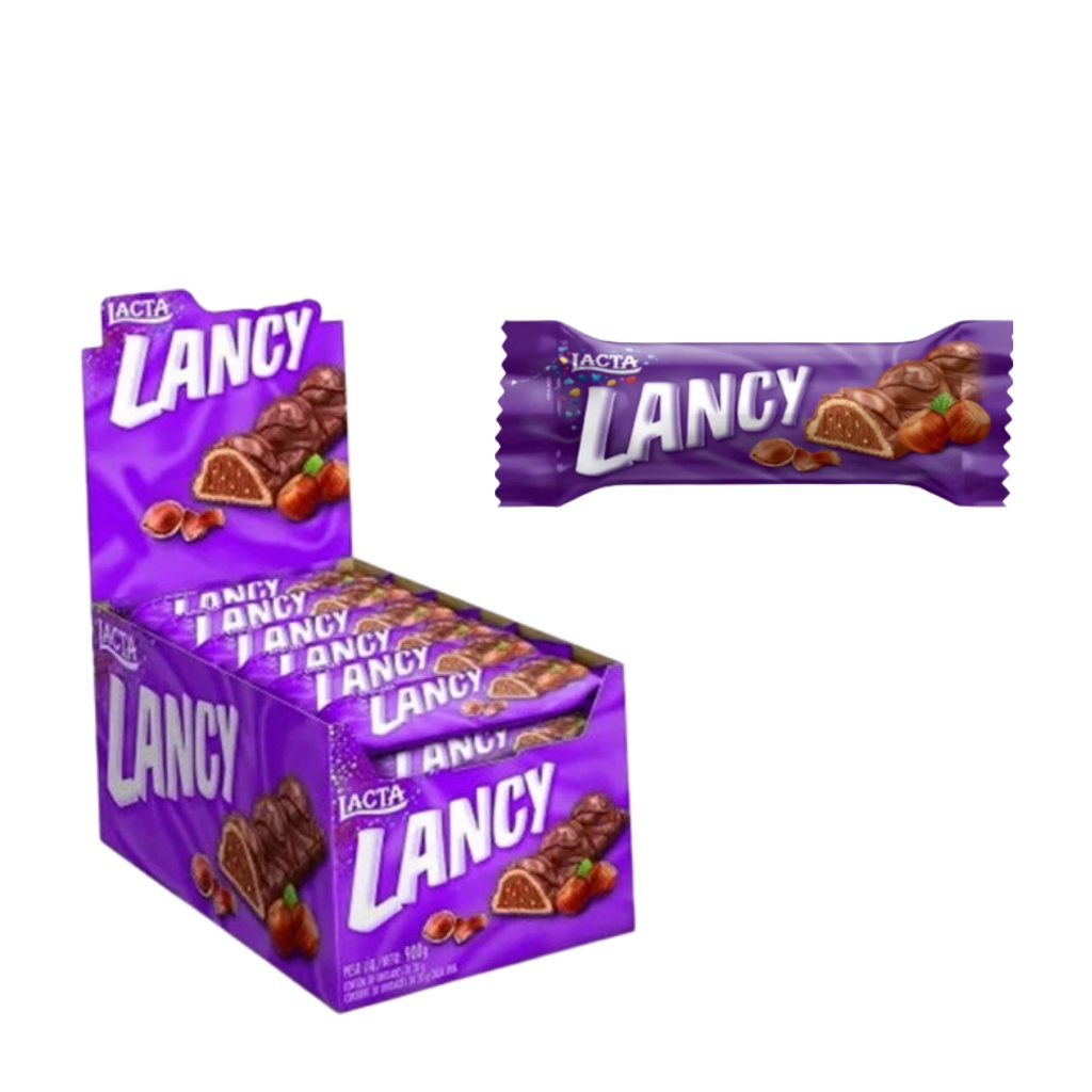 Chocolate Lancy Avelã Wafer C/30 Unidades 30g Cada - Lacta | Shopee Brasil