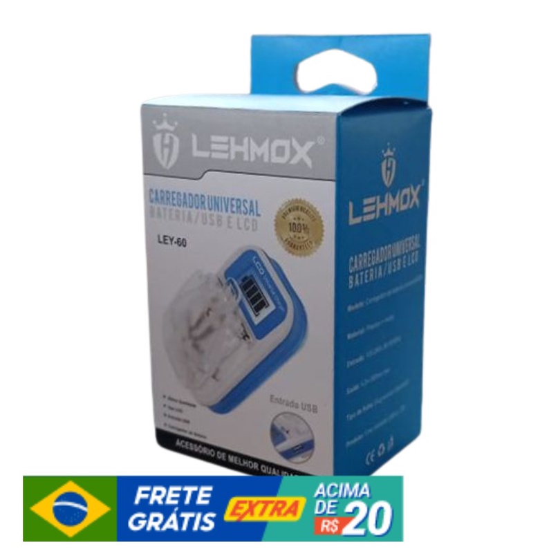 Carregador de Bateria Universal - Lehmox | Shopee Brasil