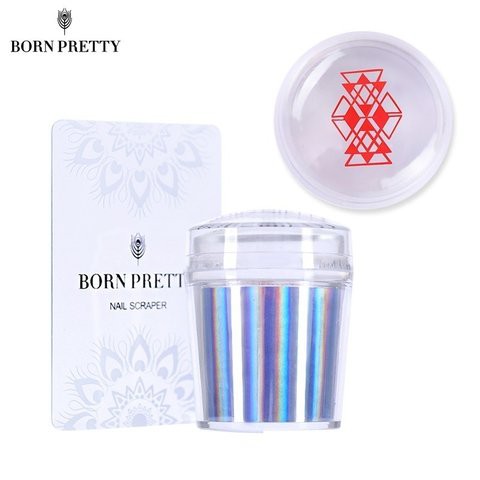 Carimbo Holográfico Prata Born Pretty | Shopee Brasil