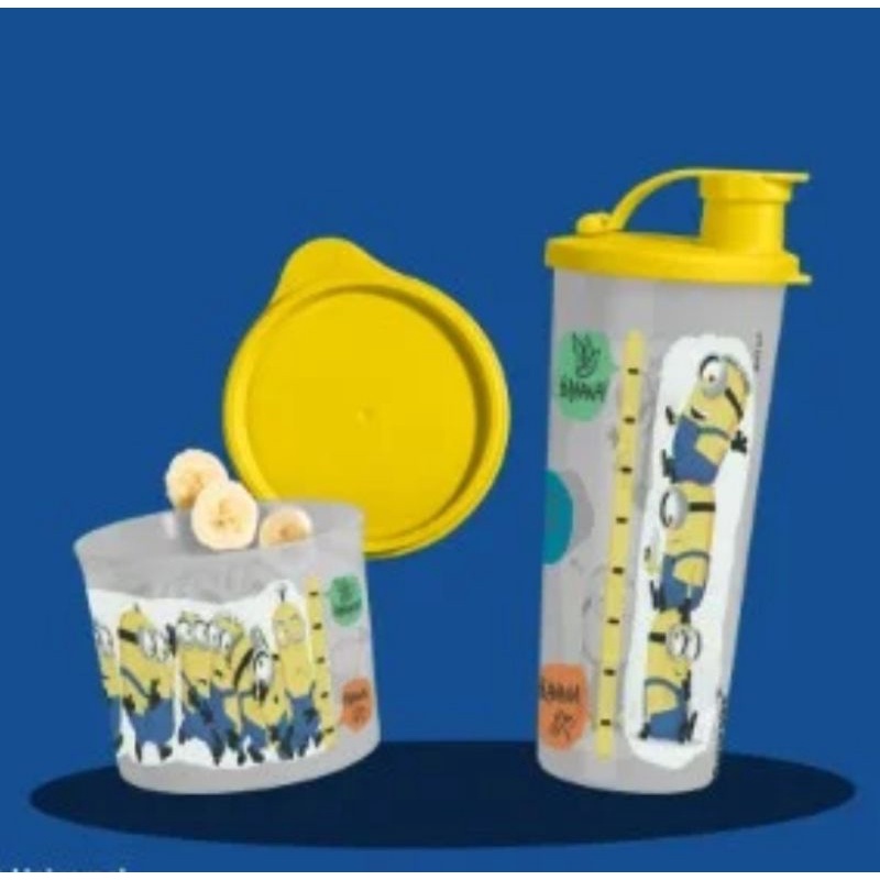 Kit infantil redondinha com copo bico Minions Tupperware | Shopee Brasil