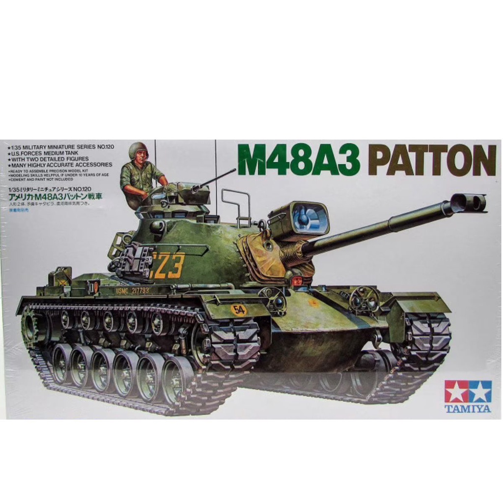 Tamiya 35120 M48a3 Patton KIT Plastimodelismo 1/35 - NOVO E COM PRONTA ...