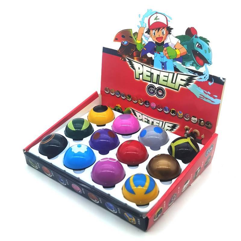 Kit C/ 12 Pokebola Pokeball Pokemon Pop-up Com Boneco Dentro | Shopee ...