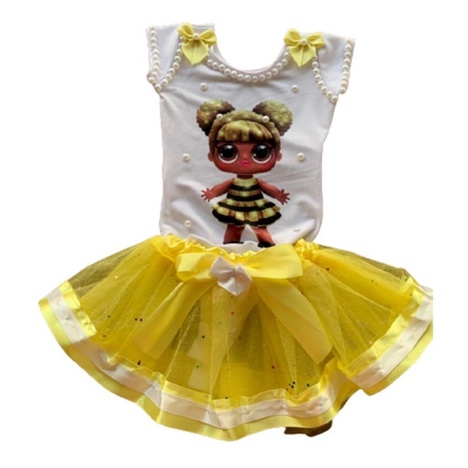 Fantasia Infantil Menina Saia Tule E Body Lol Abelhinha | Shopee Brasil