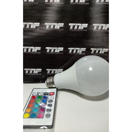 LAMPADA LED RGB COM CONTROLE REMOTO | Shopee Brasil