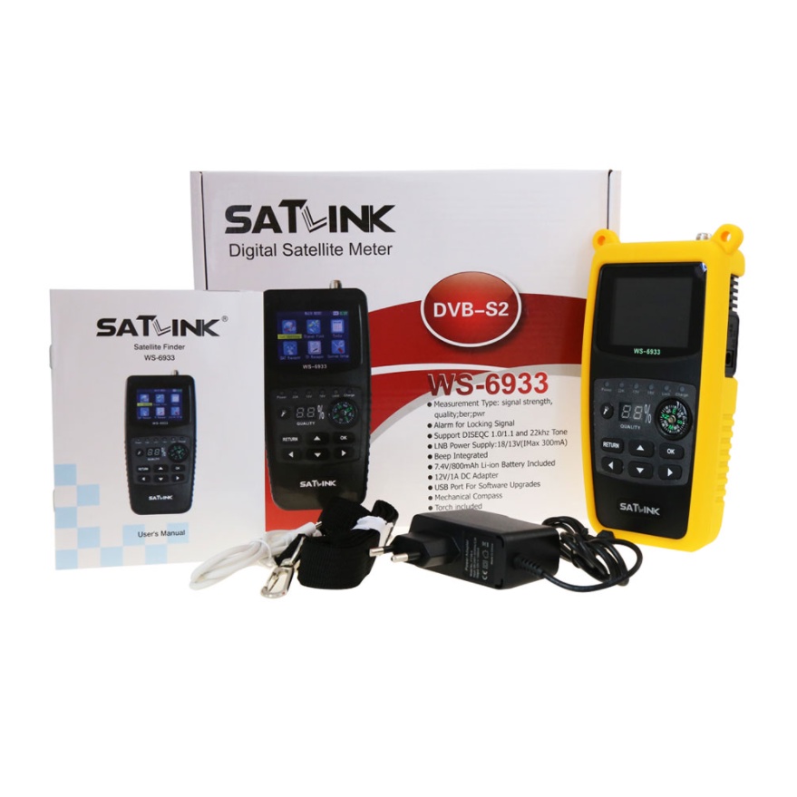 ORIGINAL Receptor De Satélite Satlink WS-6933 2.1 Polegadas Display Lcd ...