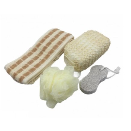 Kit de Banho Completo 4 Peças - Esponja, Bucha, Lixa, Esponja para ...