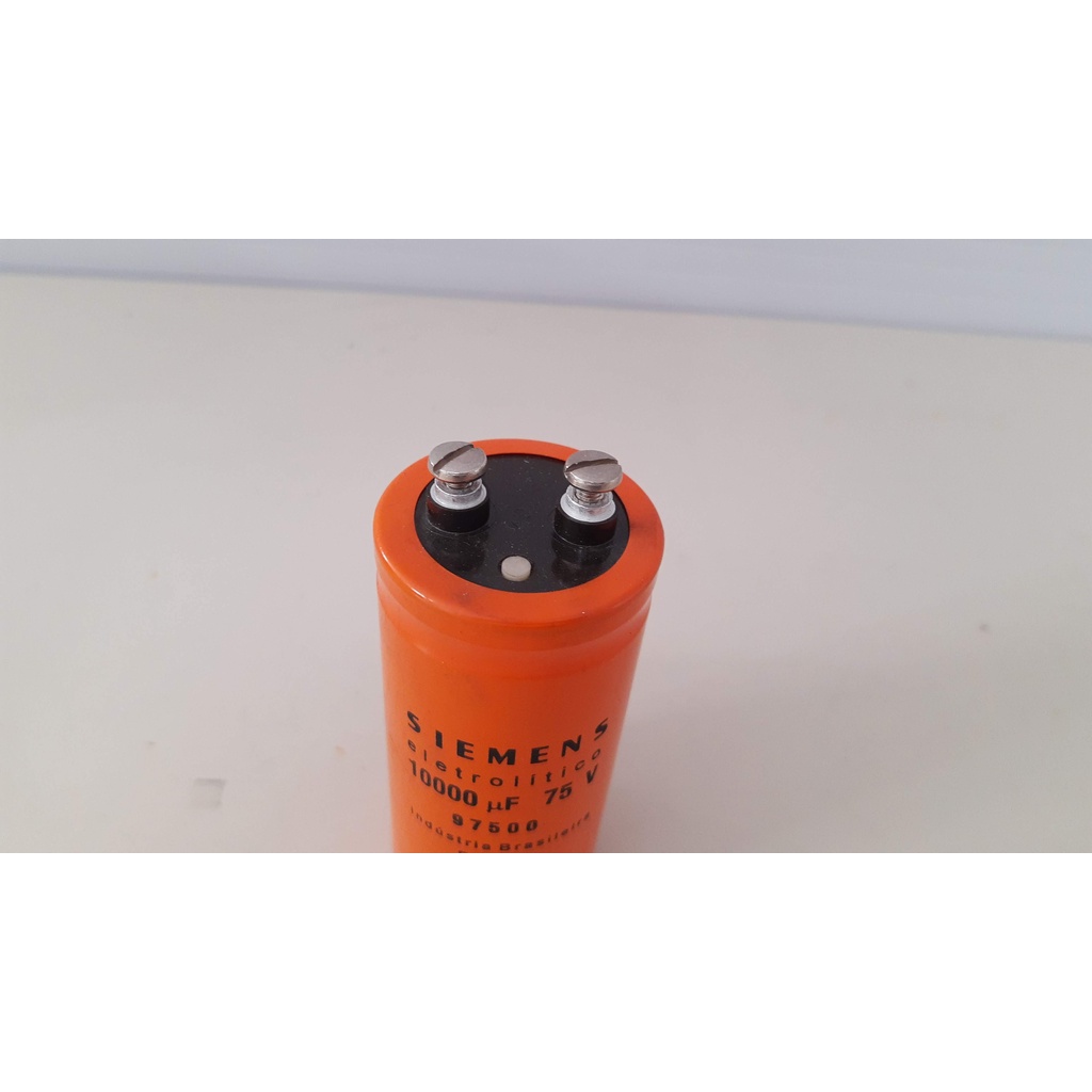 Capacitor Siemens Eletrolítico 10000 uf 75V 97500 E6 | Shopee Brasil