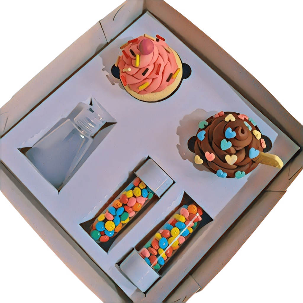 Caixa Kit Confeiteiro 2 Cupcake - 10 Unidades - Caixa dia das Crianças ...