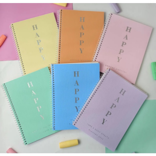 Planner Happy 2022 Colorido Tom Pastel 17,7 x 24 cm M7 - Tilibra ...