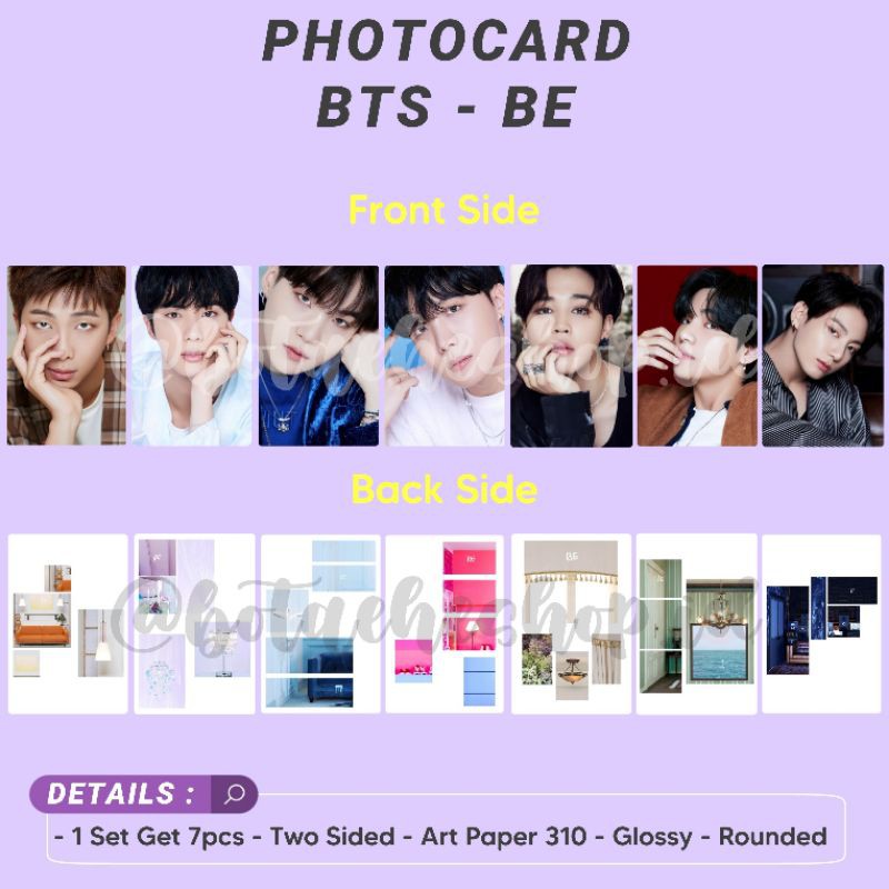 Cartão Fotográfico BTS-BE Deluxe | Shopee Brasil